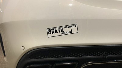 Aufkleber MAKE THE PLANET GRETA AGAIN Autoaufkleber Umwelt Feinstaub ...