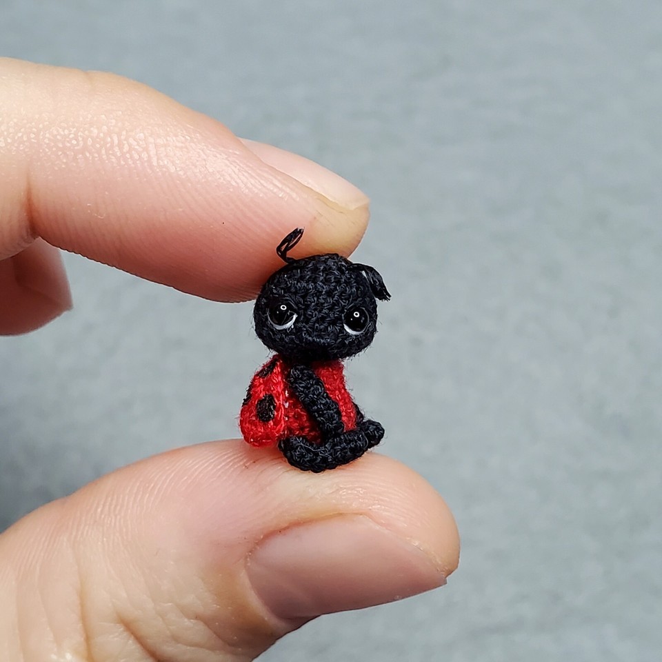 Custom extremely micro Ladybug. Dollhouse miniature. Doll pet ...