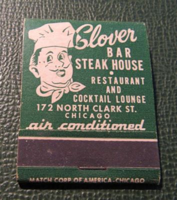 Matchbook - Clover Bar Steak House Chicago IL FULL | eBay