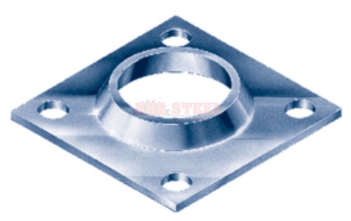 40nb Square Base Plate Galvanised Steel Pipe Plate Flange Fencing Pole ...