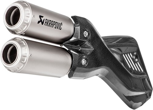 Akrapovic Titanium Dual Round Slip-On Mufflers w/Conical Cap (S-D9SO10 ...