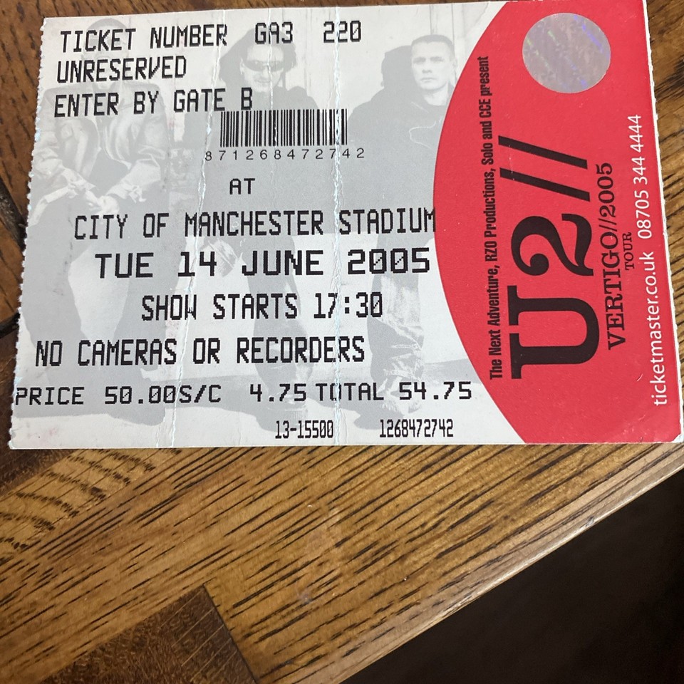 U2 CONCERT PROGRAM AND TICKET VERTIGO TOUR 2005 | eBay UK
