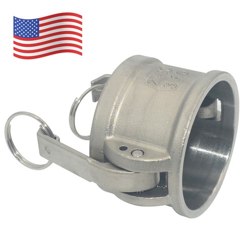 2" in inch Type DC Dust Cap Coupler Stainless Steel Fitting Camlock US ...