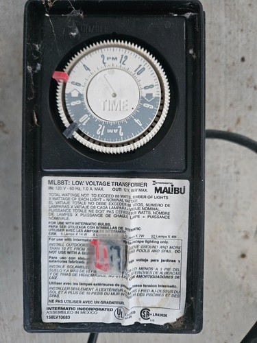 INTERMATIC MALIBU ML88T Low Voltage Landscape Lighting Transformer ...
