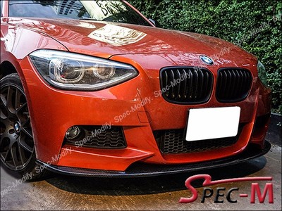 3D TYPE CARBON FIBER FRONT LIP FOR BMW 2011-2014 F20 116i 118i 128i w ...
