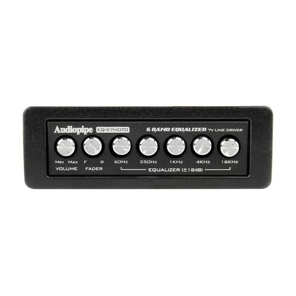 AUDIOPIPE EQ-57MOTO 5 BAND 7V LINE DRIVER CAR AUDIO GRAPHIC EQUALIZER ...