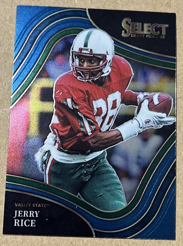 2022 Panini Select Draft Picks Jerry Rice Blue Field Level Devils 148 ...