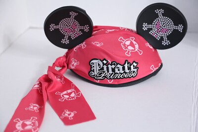 Disney Pink Skulls "Pirate Princess” Mickey Ears Hat (Adult Size) | eBay
