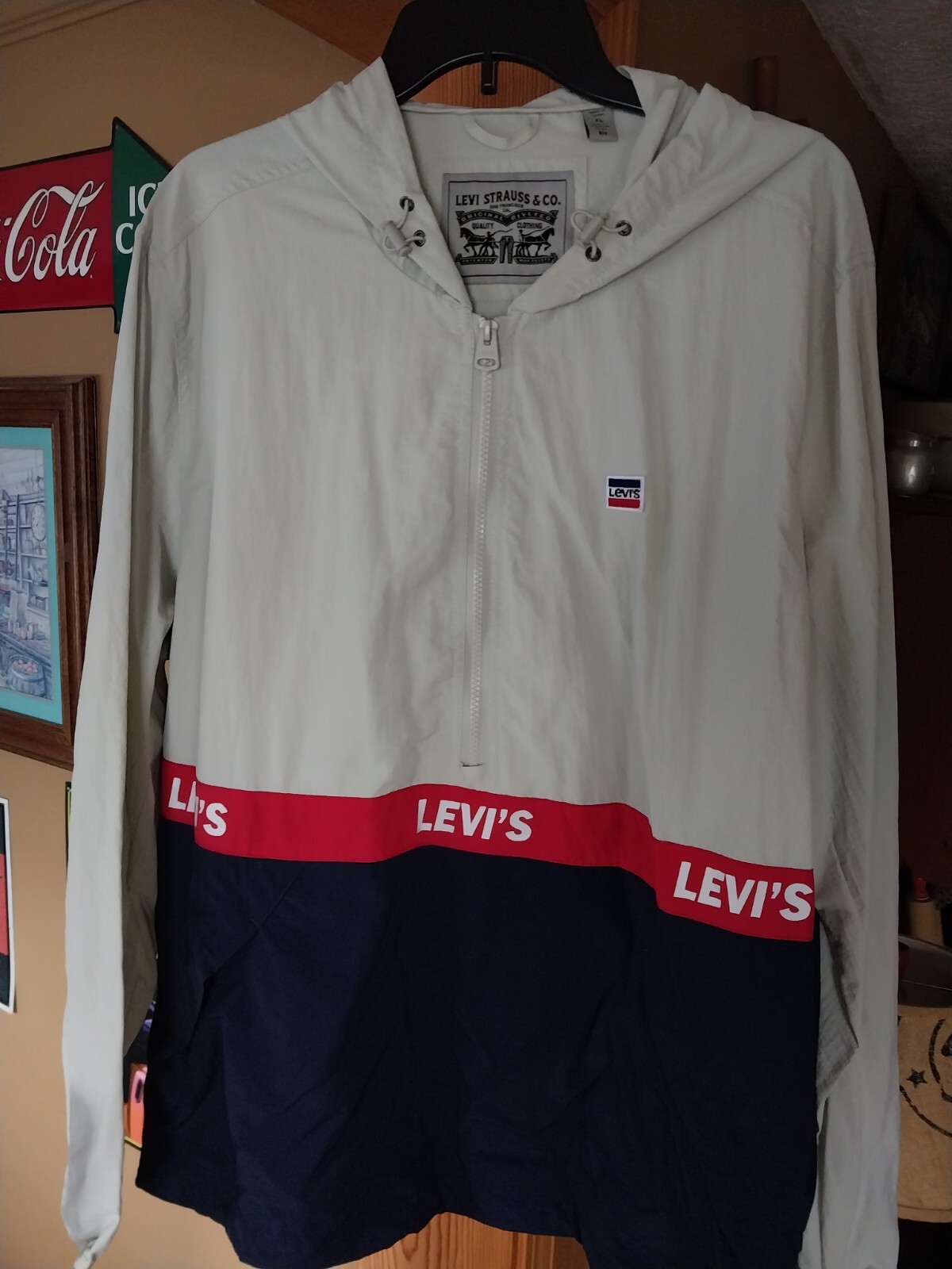 Levi's Hooded Water Resistant Ice Windbreaker/Jacket SZ-XL (New With ...