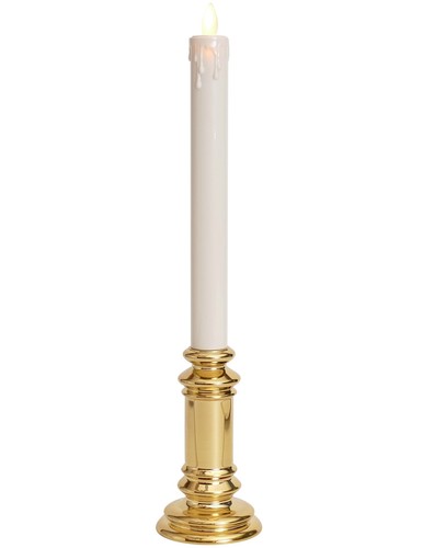 Luminara LM6043011012 Flameless Window Taper Candle Gold Base Heritage ...