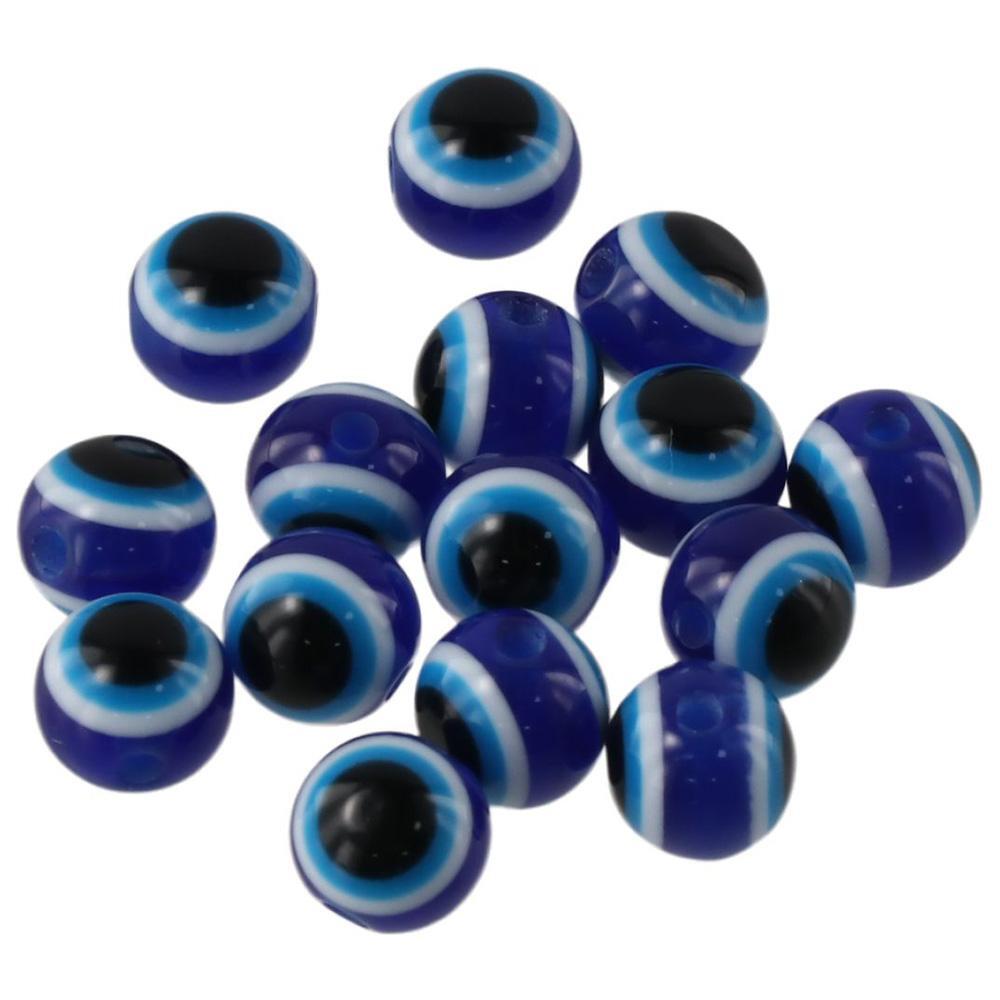 150pcs Blue Eye Shape Beads Resin Loose Beads Handicraft Artwork | eBay