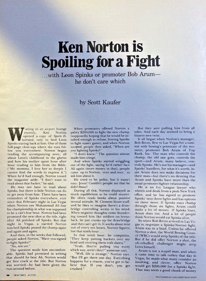 1978 Boxer Ken Norton | eBay