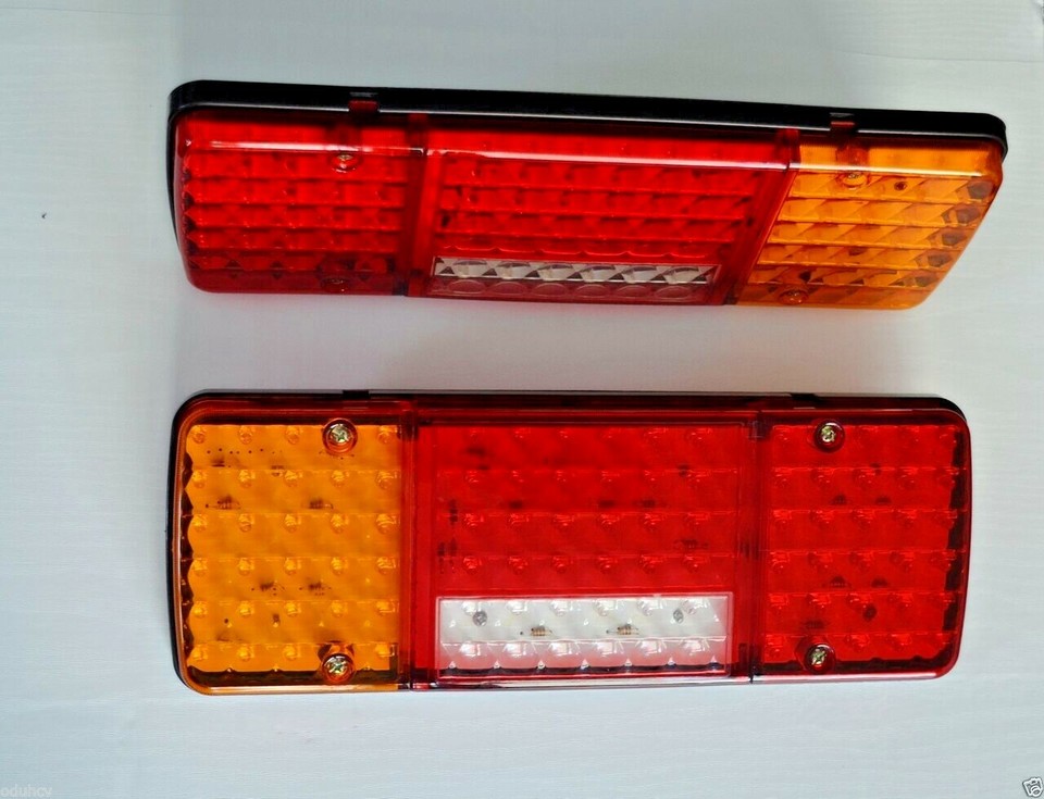 # 2X Rear Tail LED Stop Reverse Lights Lamp Truck Chassis Bus Camper ...