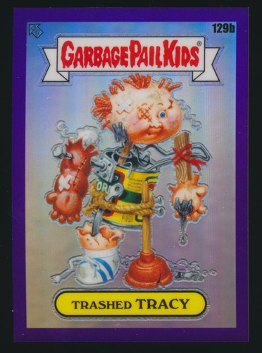 2021 Topps Chrome Garbage Pail Kids GPK Purple Refractor #129B Trashed ...