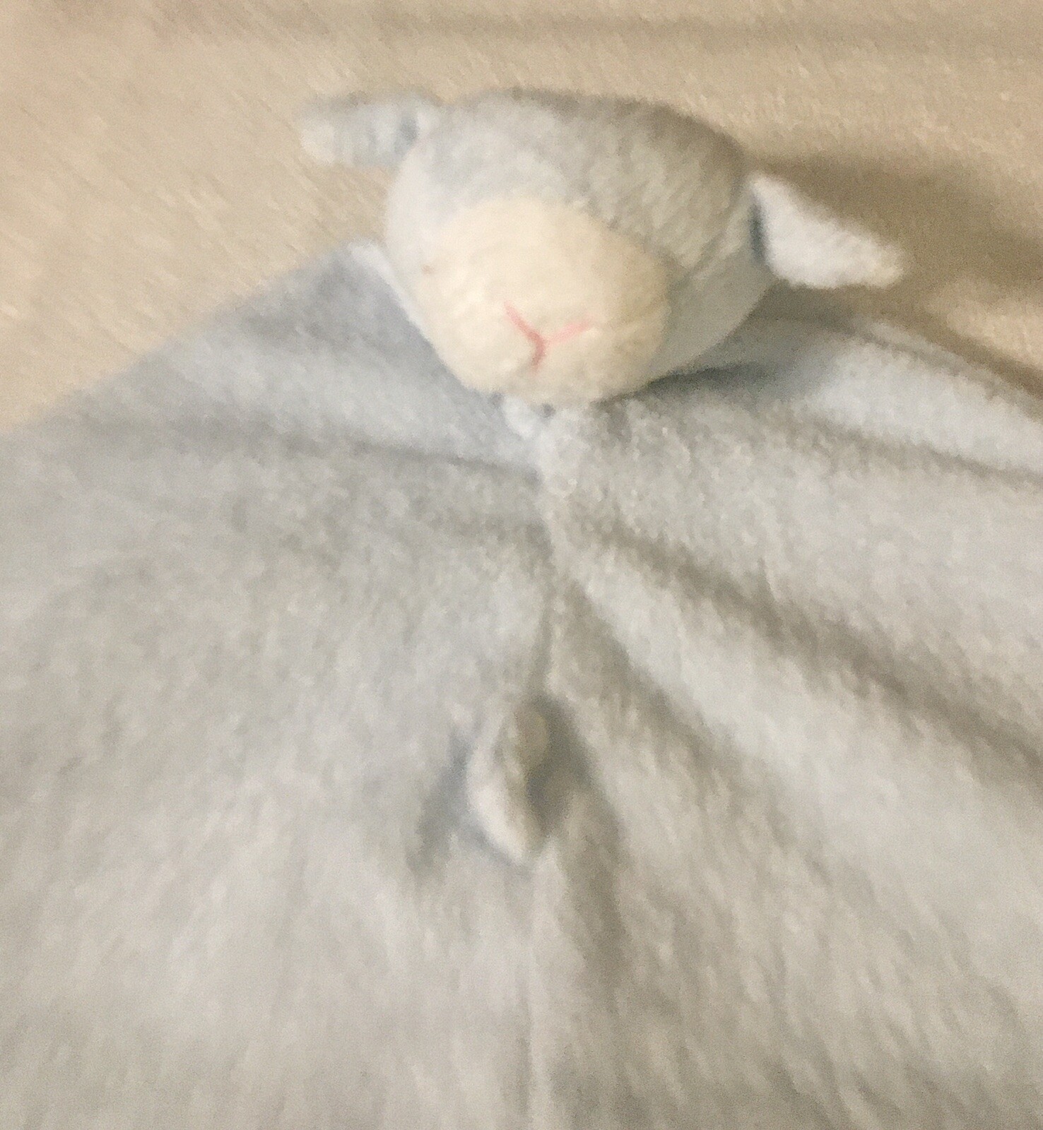 Angel Dear Security Blanket Baby Blue Sheep Lamb Lovey Eyes Closed | eBay