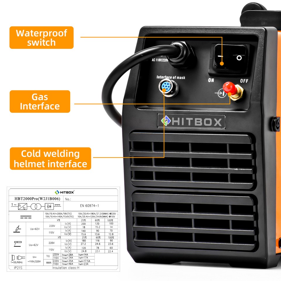 New HF Cold TIG Welding Machine with Pulse TIG Spot TIG ARC Welder 200A ...