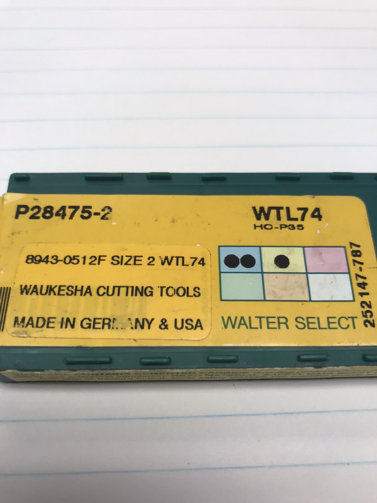 7 pcs. P28475-2 WTL74 WALTER COR-BOR DRILL INSERTS (loc stk) | eBay