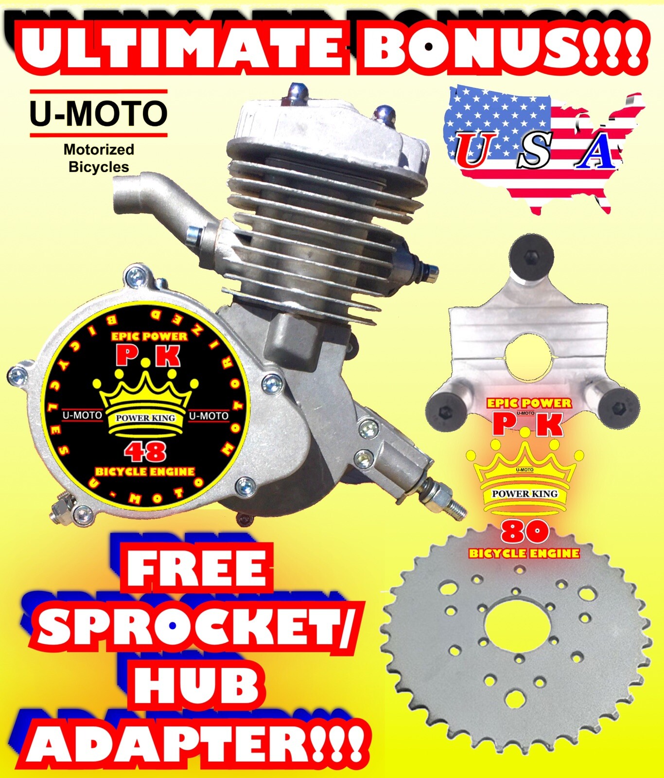 66cc/80cc 2-STROKE MOTORIZED BIKE ENGINE ONLY FOR MOTORIZED BIKE KITS ...