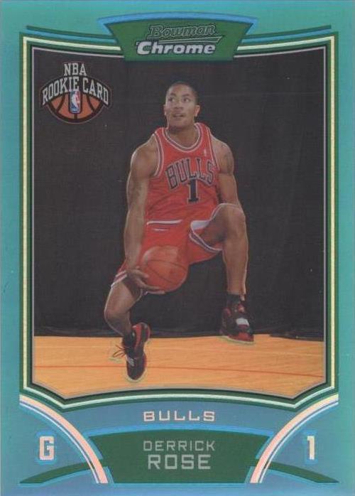 2008-09 Bowman Draft Picks & Stars - Chrome Rookie Derrick Rose #111 ...