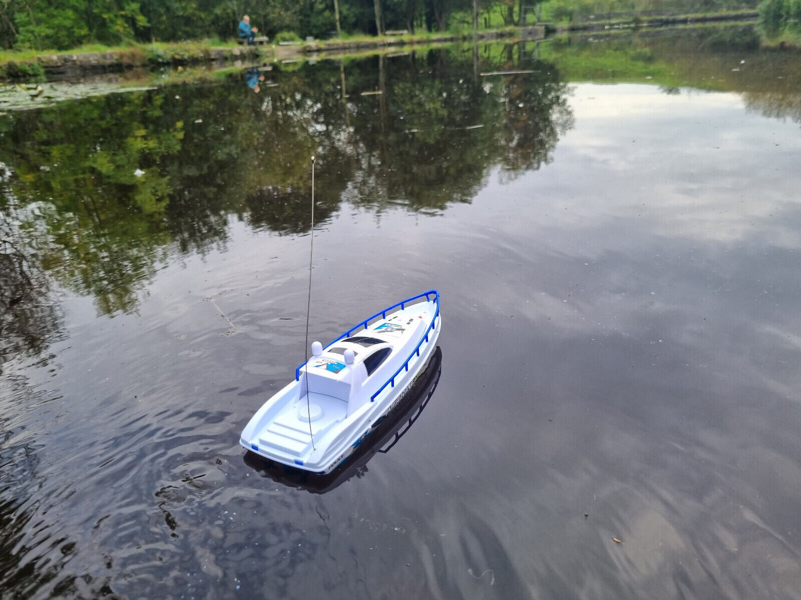 RC Boat Yatch Police Marine Corps WHITE Radio Remote Control Racing ...