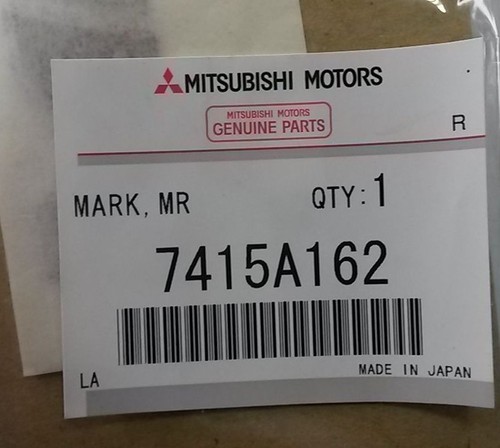 NEW GENUINE OEM 7415A162 MITSUBISHI LANCER EVOLUTION EVO X MR REAR ...