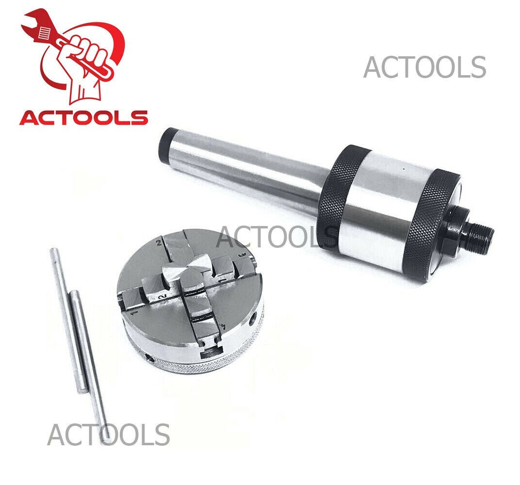 MT2 Revolving Center 2MT with 4 Jaw Self Centering 2-1/2" 65mm Mini ...