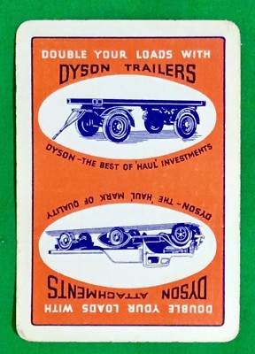 Playing Cards 1 Single Card Old Wide DYSON Truck Lorry Trailers ...