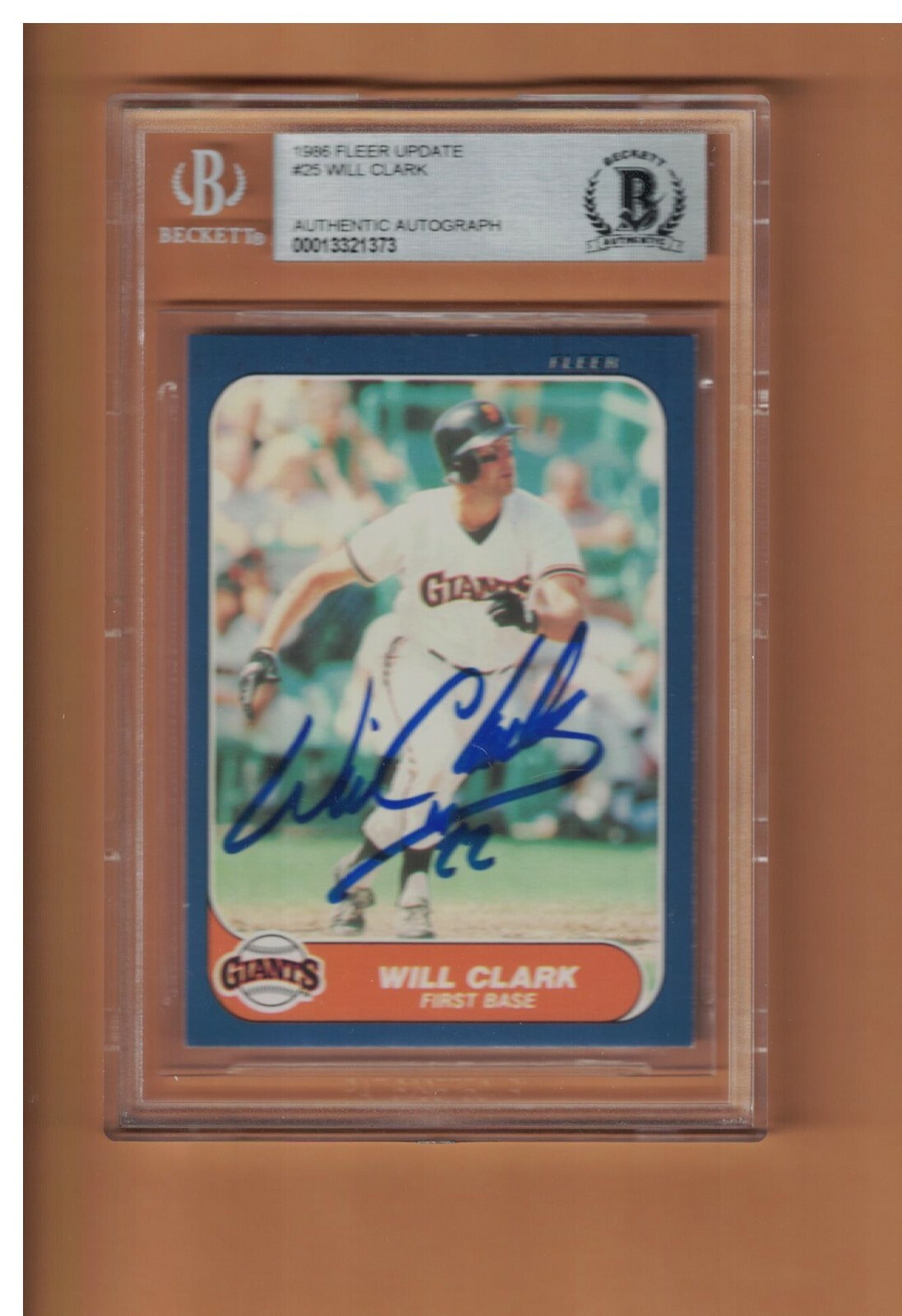 Will Clark AUTOGRAPHED 1986 FLEER UPDATE ROOKIE CARD SIGNED BECKETT ...