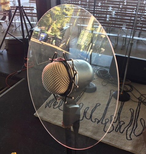 Trumpet, sax mic reflector shield for live sound monitoring, fits most ...