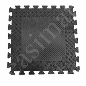 Rubber Interlocking Gym Garage Mats 4pcs Heavy Duty Flooring Tiles ...