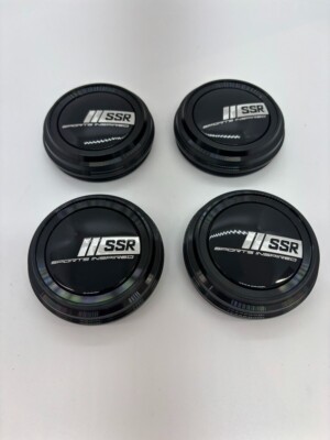 4x SSR Aluminum Center Cap Caps B-type Low Black for GT X01 X02 X03 X04 ...
