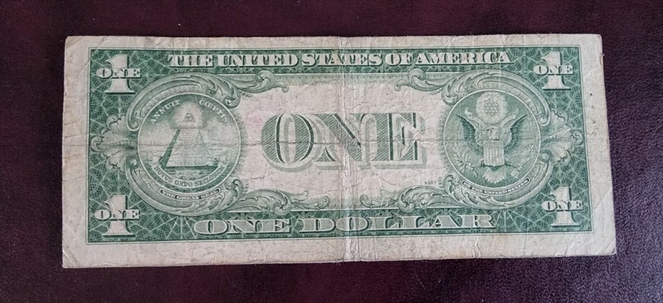 1935 E Blue Note, off center cut, Silver Certificate Dollar bill | eBay