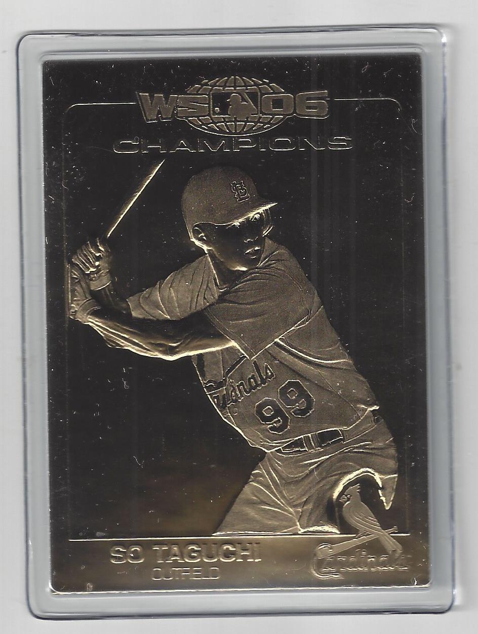 So Taguchi 2007 Danbury Mint Cardinal World Series Sealed 22 Kt Gold ...