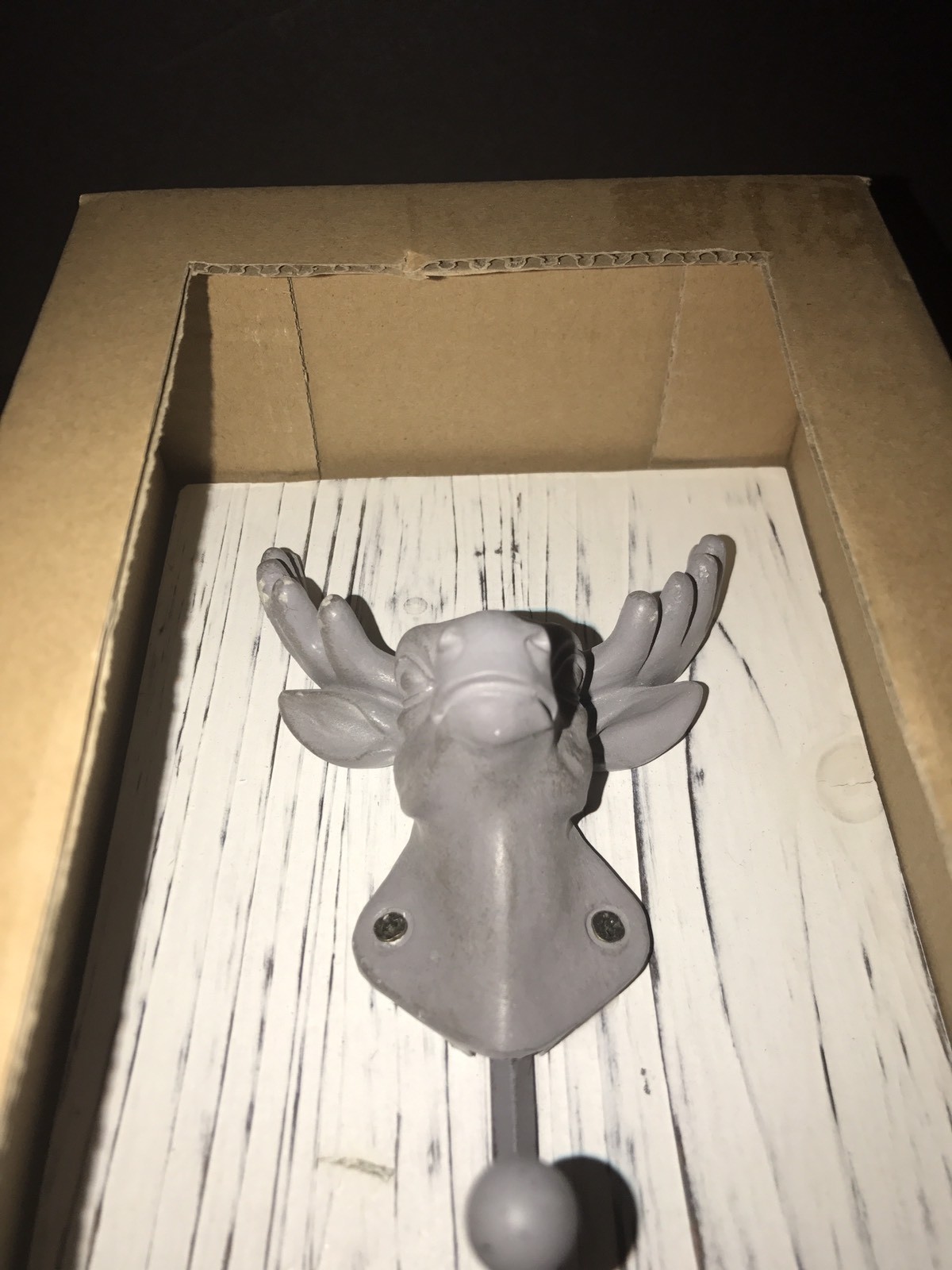 Melannco 1-Hook Wood & Cast Iron Moose Coat Rack, 8-Inch-by-5.5" Inch ...