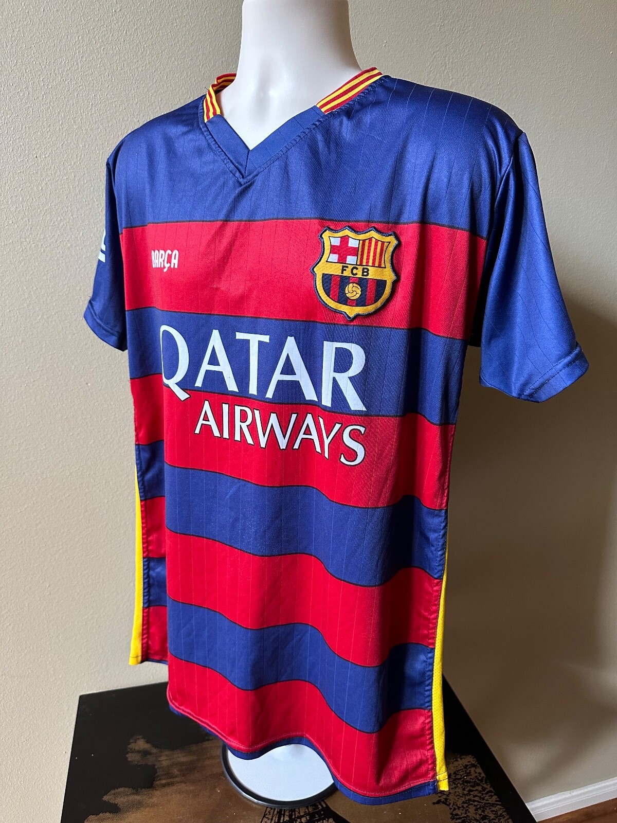Barca FCB Qatar Airways Beko Soccer Jersey Mens (L) | eBay