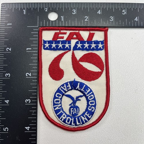 Vtg 1976 FAI CONTROL LINE SOCIETY Patch (RC Model Aeronautics, Airplane ...