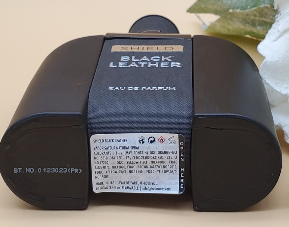 Rvl Shield Black Leather For Men Eau De Parfum Spray 3.4 oz New | eBay