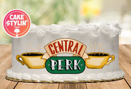 1 x Large FRIENDS - CENTRAL PERK - Edible Wafer Paper Cake Topper Wrap ...