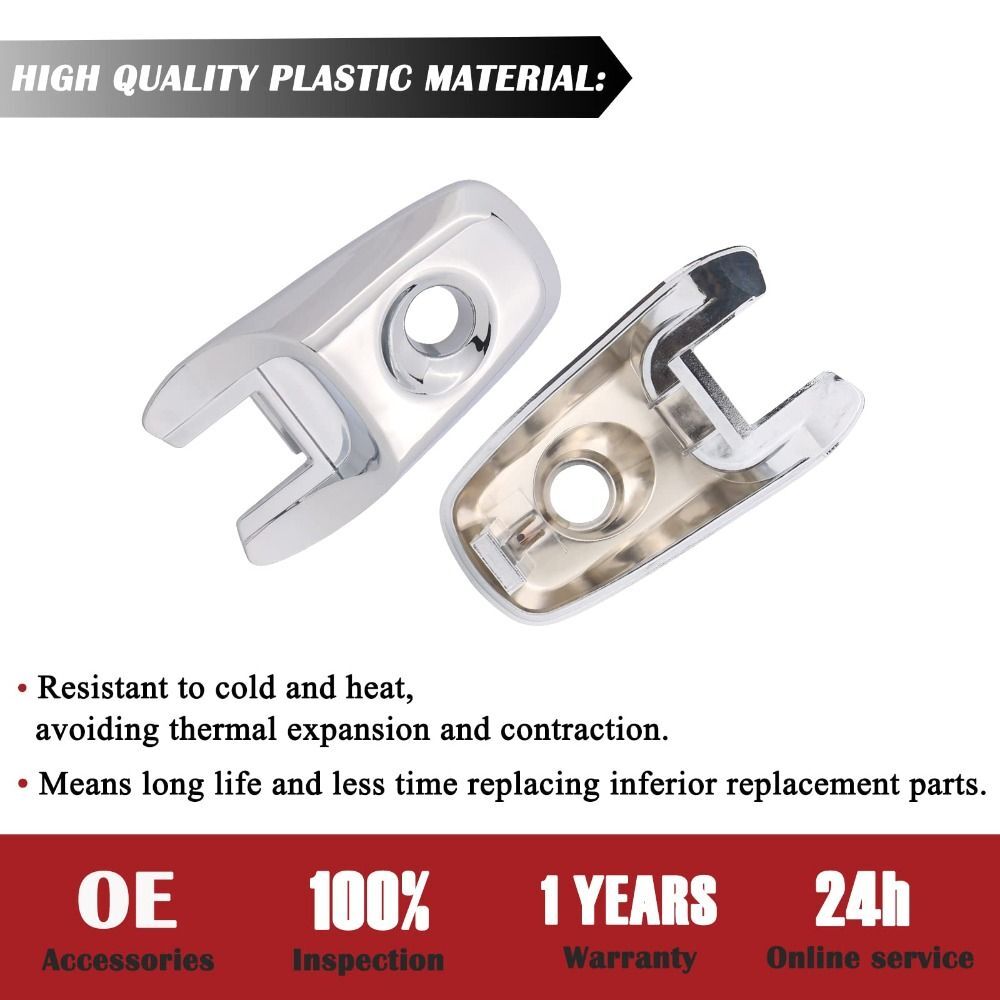 1pc ABS Exterior Door Handle Silver Lock Cylinder Cap Car Accessories ...