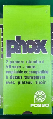 DIAPOS / PHOX : 2 PANIERS MAGASINS POUR 50 DIAPOSITIVES 5 X 5 - Comme ...