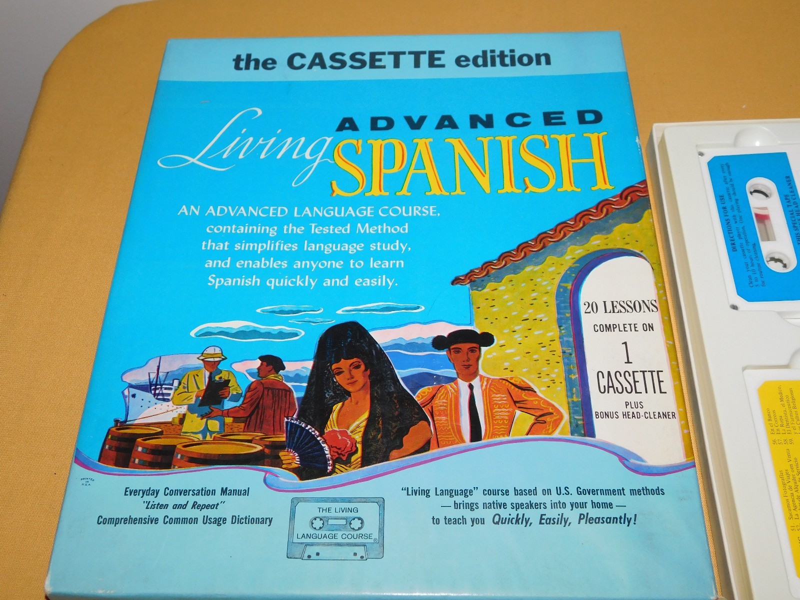 VINTAGE 1968 ADVANCED LIVING SPANISH CASSETTE EDITION LANGUAGE COURSE ...