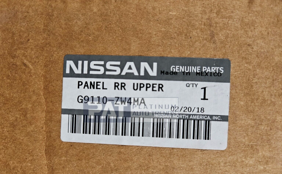 GENUINE NISSAN VERSA HATCHBACK 2007-2012 REAR BODY PANEL ASSEMBLY ...