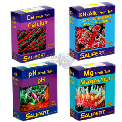 SALIFERT TEST MG CA PH KH KIT SET MARINE REEF SALTWATER CORAL AQUARIUM ...