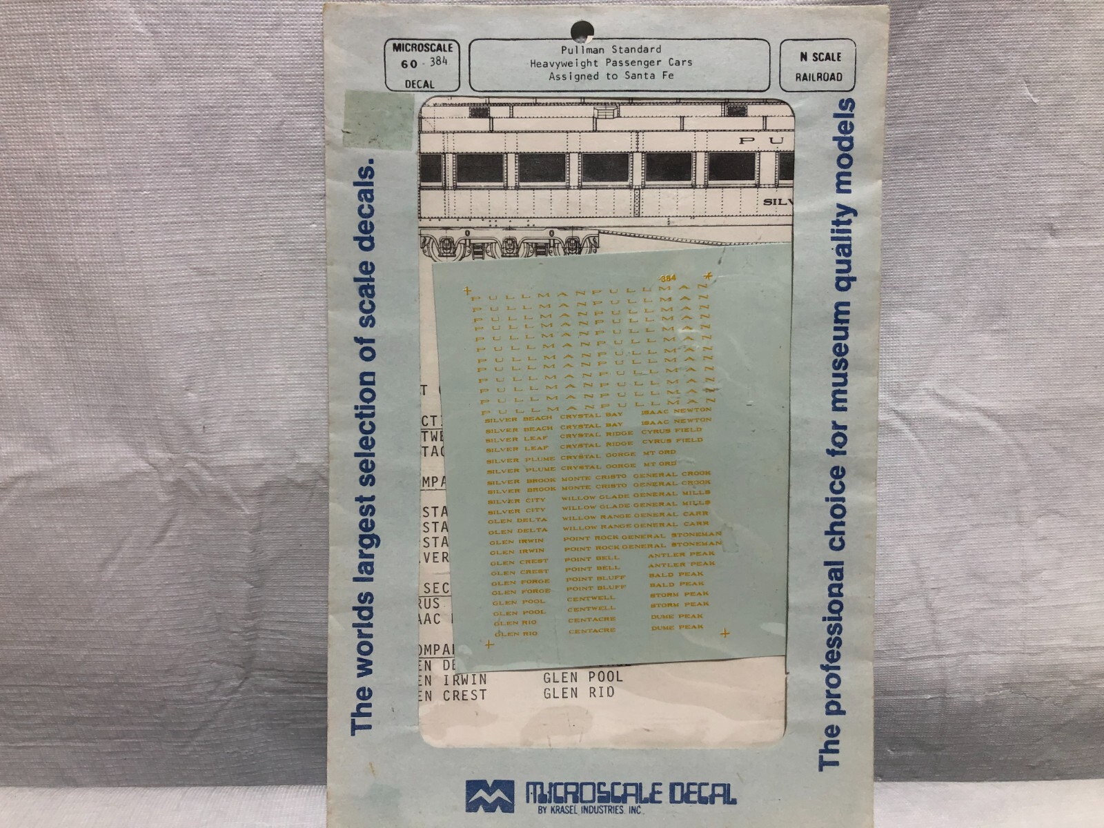 N Scale Microscale Decals 60-384 SF Pullman Standard Heavyweight Pass ...