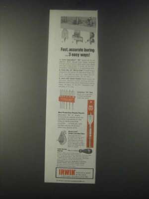 1977 Irwin Speedbor 88, Micro-Dial and 62T Solid Center Bits Ad - Fast ...