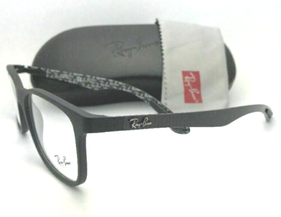 New Ray-Ban Reading Glasses RB 8903 5263 55-18 Black Carbon-fiber ...