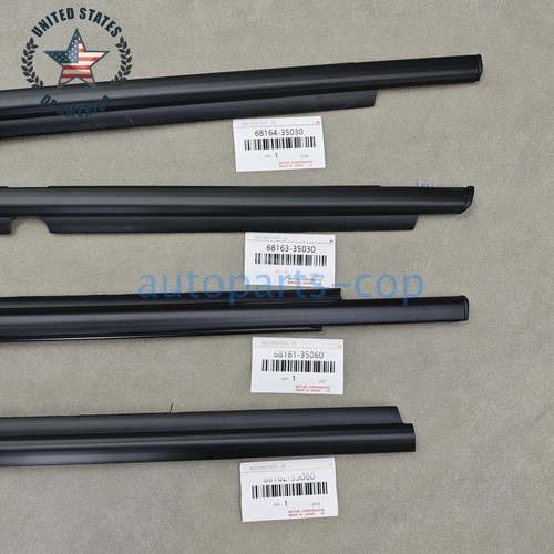 New 4× Window Weatherstrip Molding Seals Trim For 2003-2009 Toyota ...