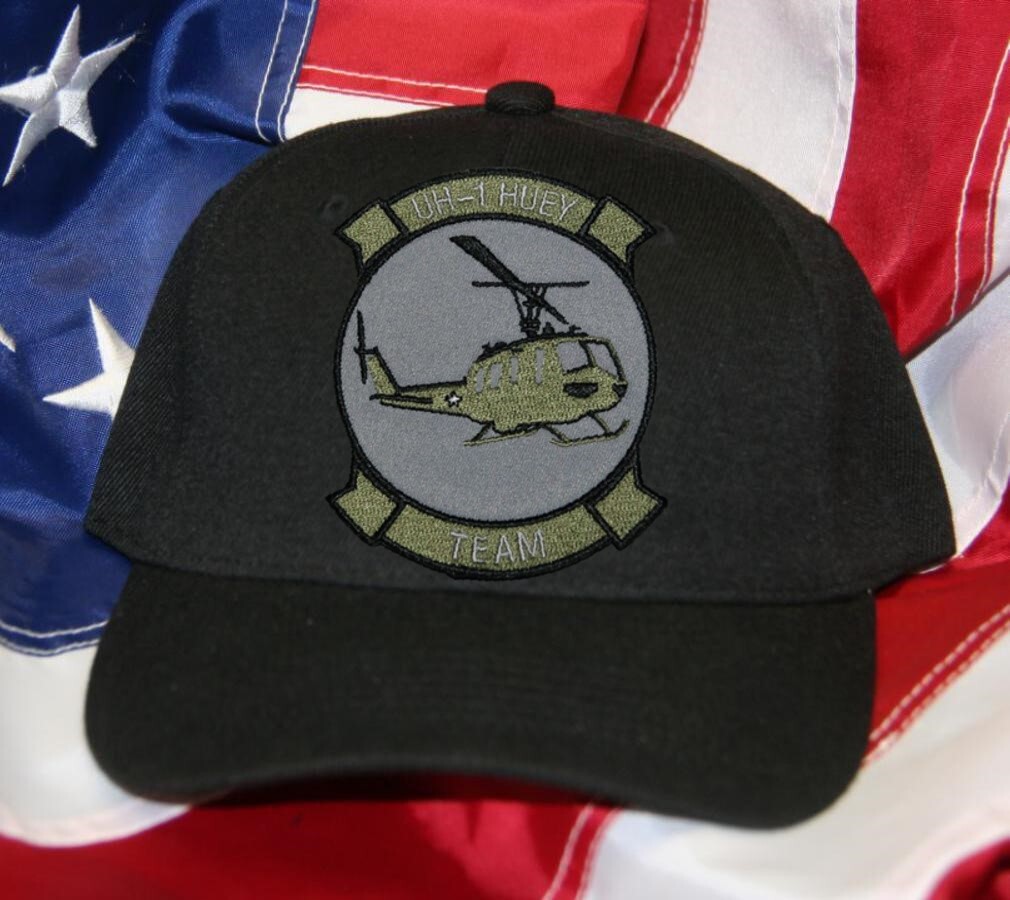 UH-1 HUEY HAT PATCH CAP US ARMY MARINE NAVY AIR FORCE HELICOPTER AFB ...