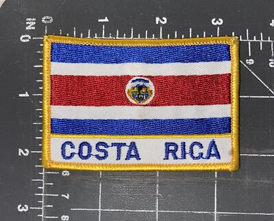 Costa Rica National Country Flag Patch Badge Ensign Bandera Central ...