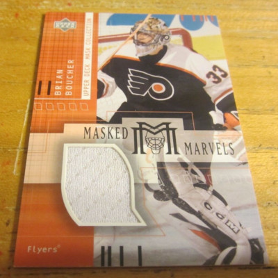 Brian Boucher 2001-02 UD Mask Collection Goalie Jerseys #MMBB Relic ...
